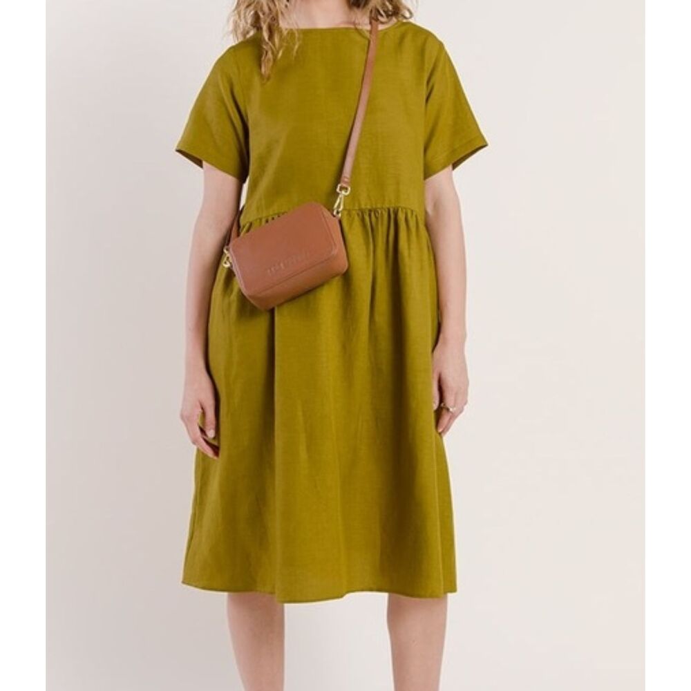 Tradlands Short-Sleeve Tiered Nico Dress Dried Tobacc… - Gem